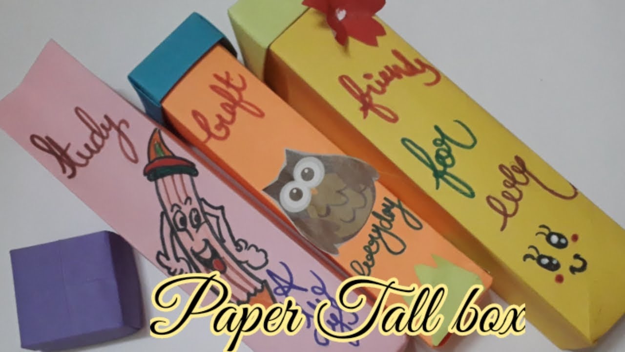 Long Box with Lid, Gift Box Origami (How to make a Paper box)Tall Gift ...