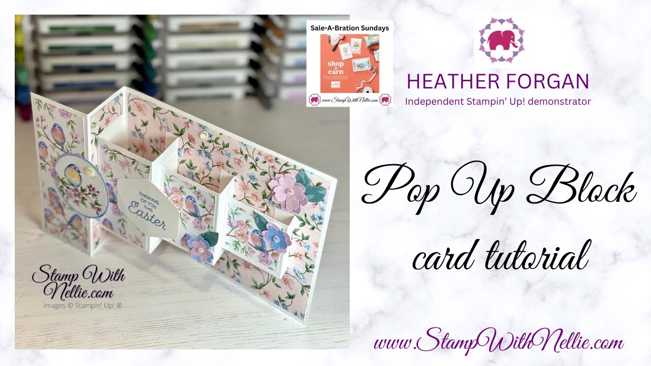 How to make a Pop Up Block Card with Flight & Airy Sale-A-Bration DSP ...