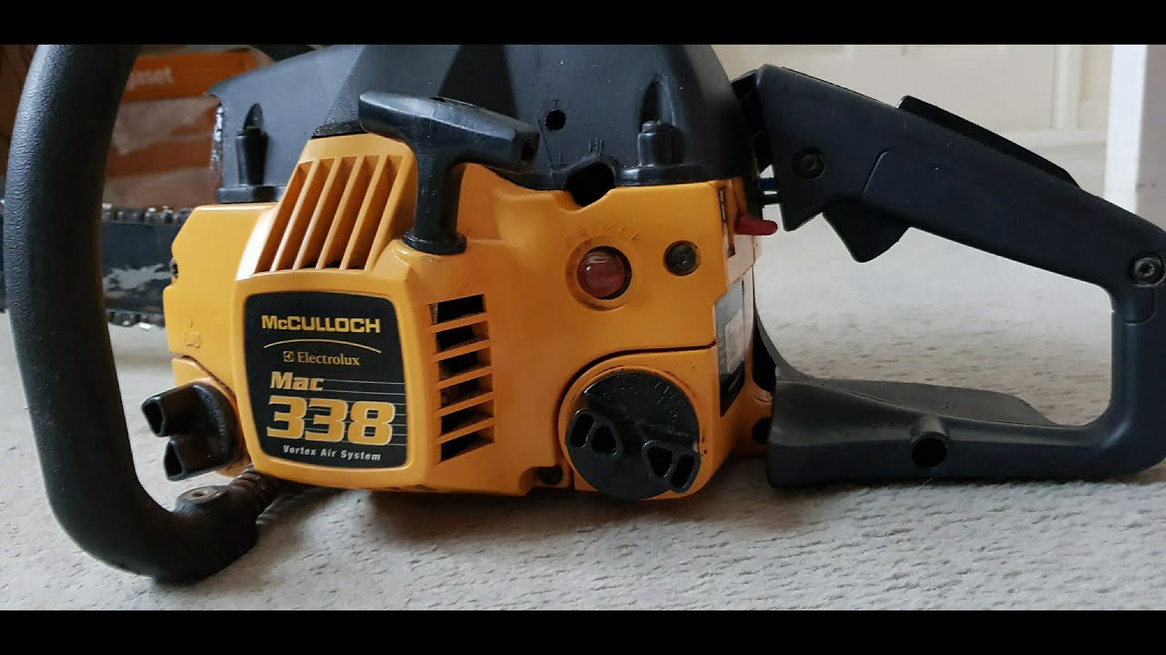 McCulloch Mac 338 Chainsaw new Carburettor fitted first run 14042023 ...