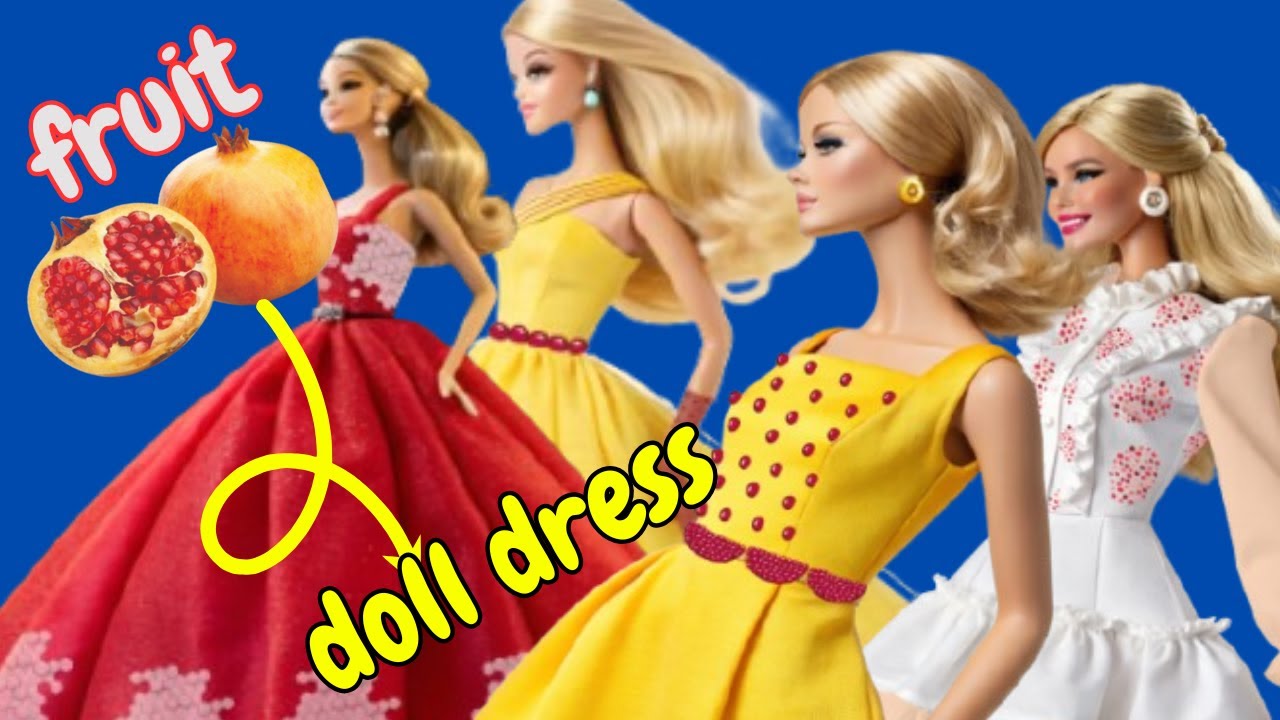 Design Gorgeous Barbie Doll Dresses ️ | DIY Doll Makeover ...