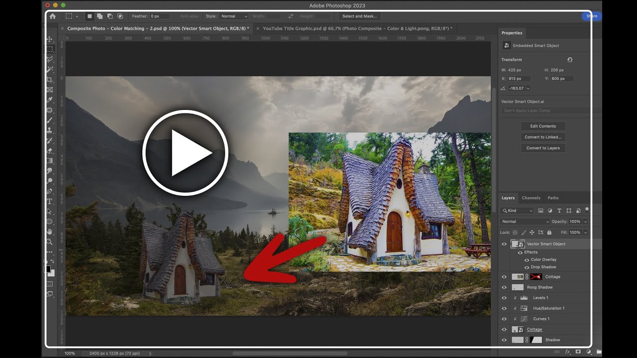 Photo Composite - blending color and light - YouTube