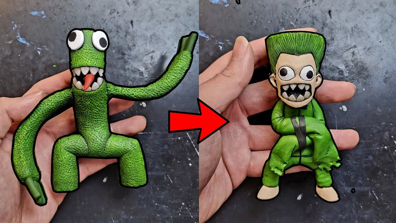 [ROBLOX] Making RAINBOW FRIENDS Green humanized (psychopath) / with ...