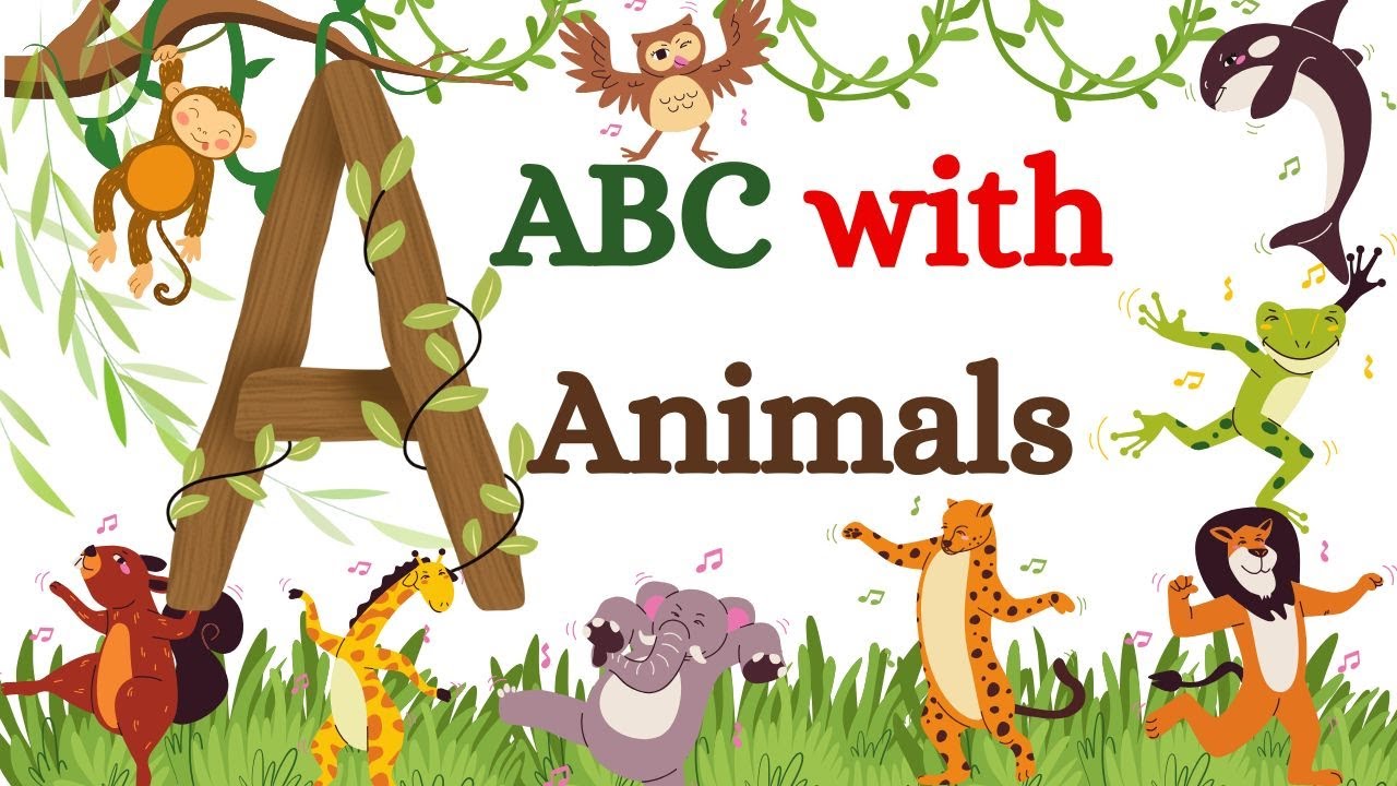 “ABC with Animals 🐊🦁🐧 | Fun A to Z Animal Song for Kids | Learn ...