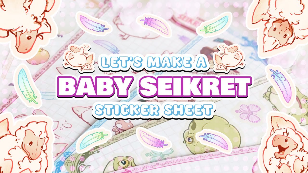 How I Make My Sticker Sheets Process ️ Using Clip Studio Paint ...
