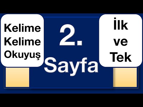 Kuran 2. Sayfa Talimi ok takipli kelime işaretli