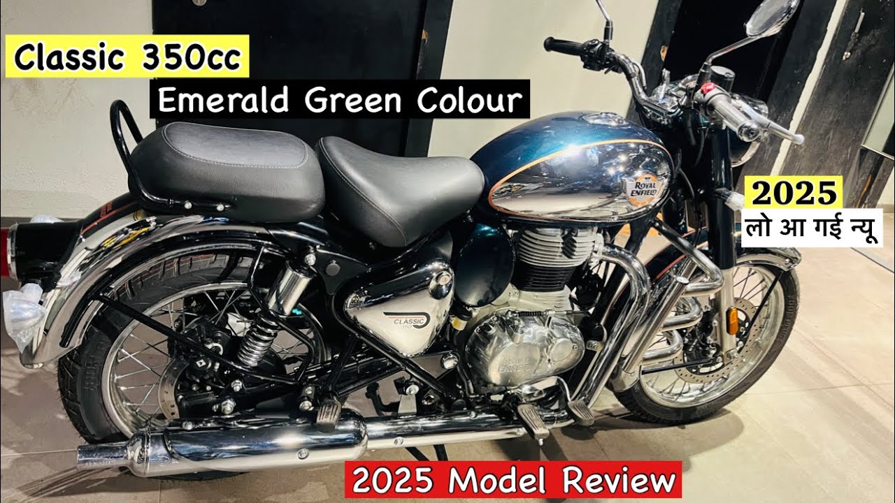 2025🔥New Royal Enfield Classic 350cc Emerald Green Colour Full Review ...