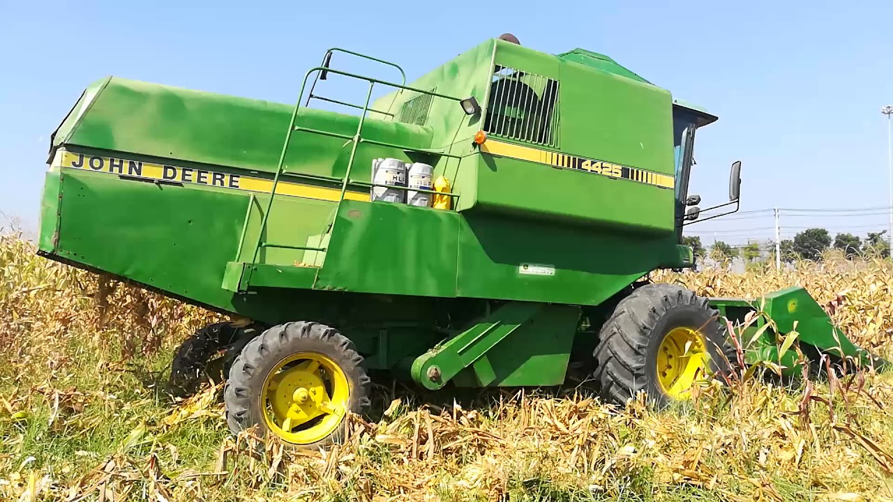 รถเกี่ยวข้าวโพดจอห์นเดียร์ | Corn Harvester | JOHN DEERE 4425 - YouTube
