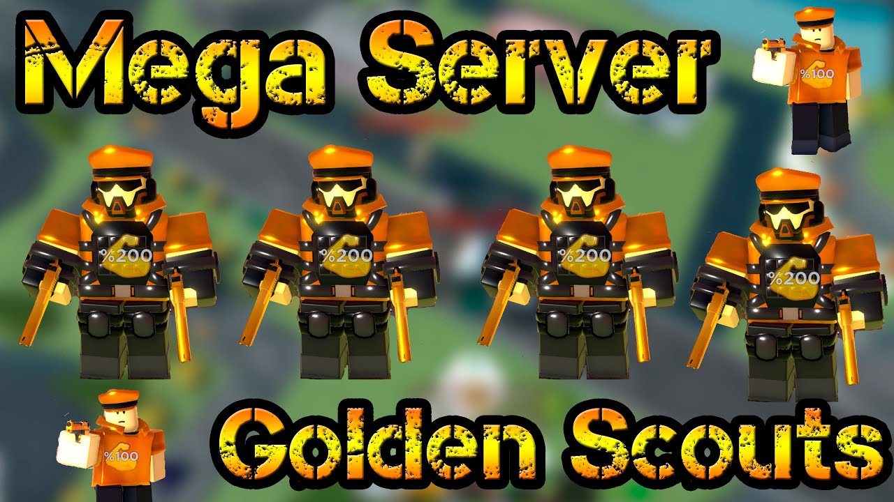 Mega Fallen Mode Only Golden Scout Roblox Tower Defense Simulator - YouTube