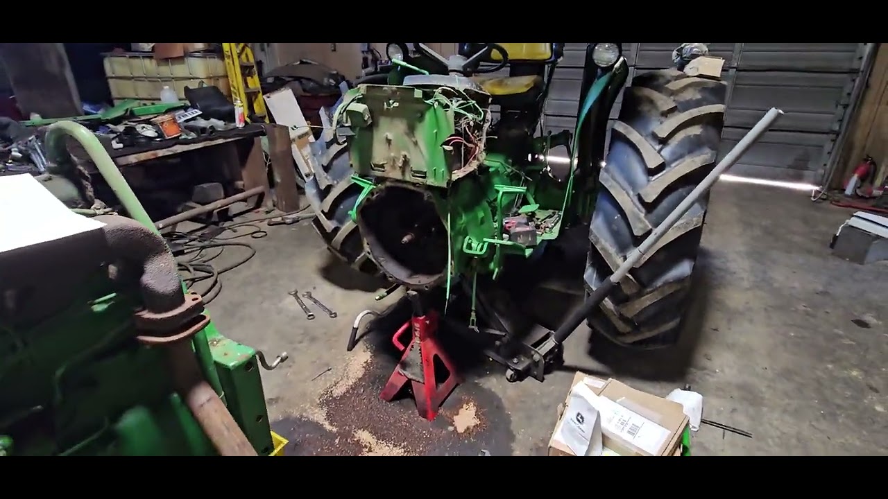 John Deere Tractor split in half - YouTube