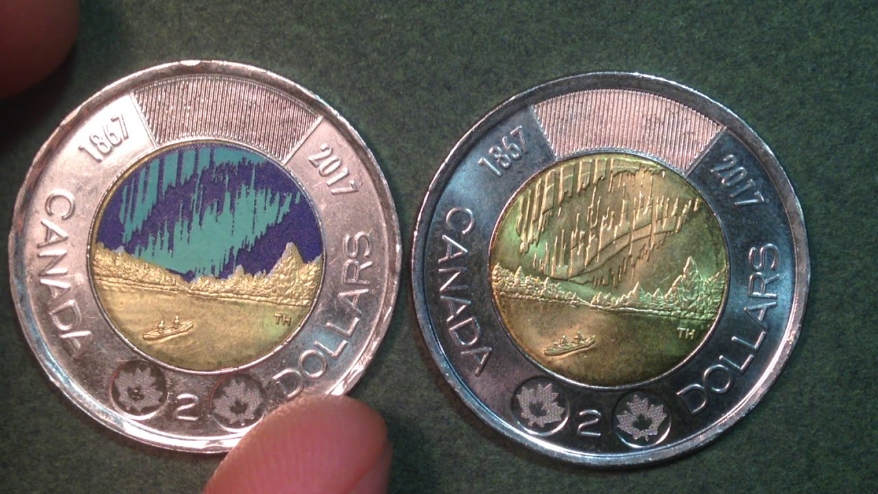 2015, 2016, 2017 Canada Two Dollar Coins - YouTube