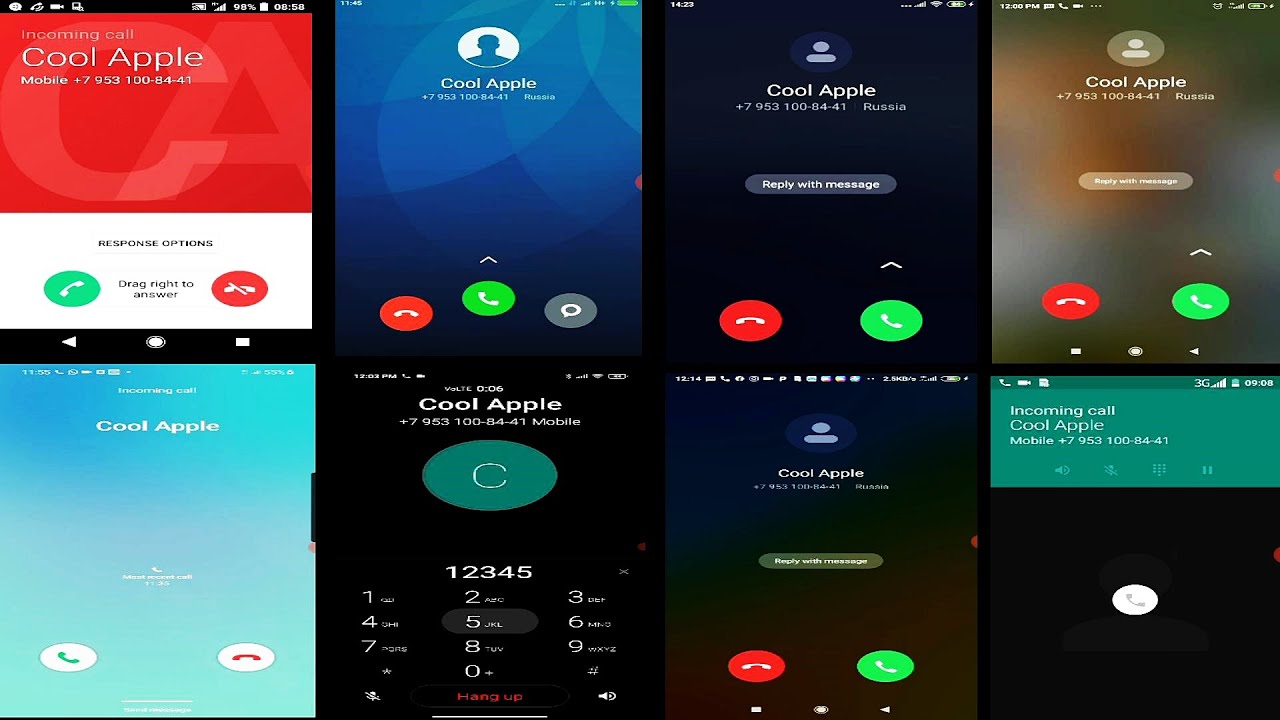 8 phones incoming call/Various ringtones - YouTube