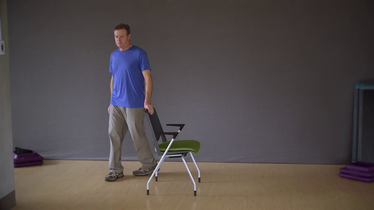 Sit to Stand + walk around chair #1 - YouTube