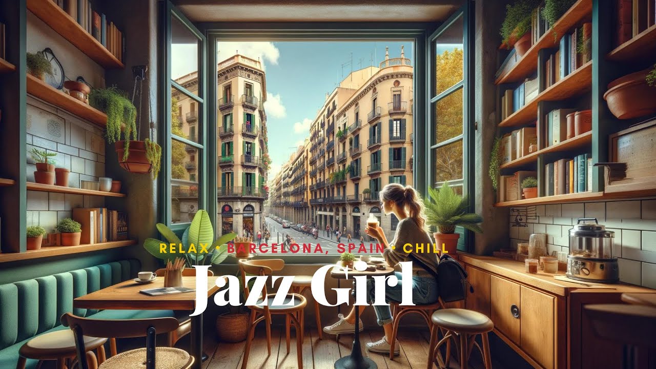 Barcelona Cafe Ambience | Mellow Spanish Coffee Shop Sounds, Soft Piano ...