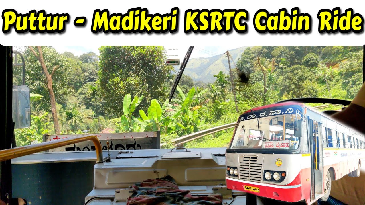 Puttur - Madikeri KSRTC Cabin Ride😍 Sampaje Ghat🌳 #bus #ghat #coorg # ...