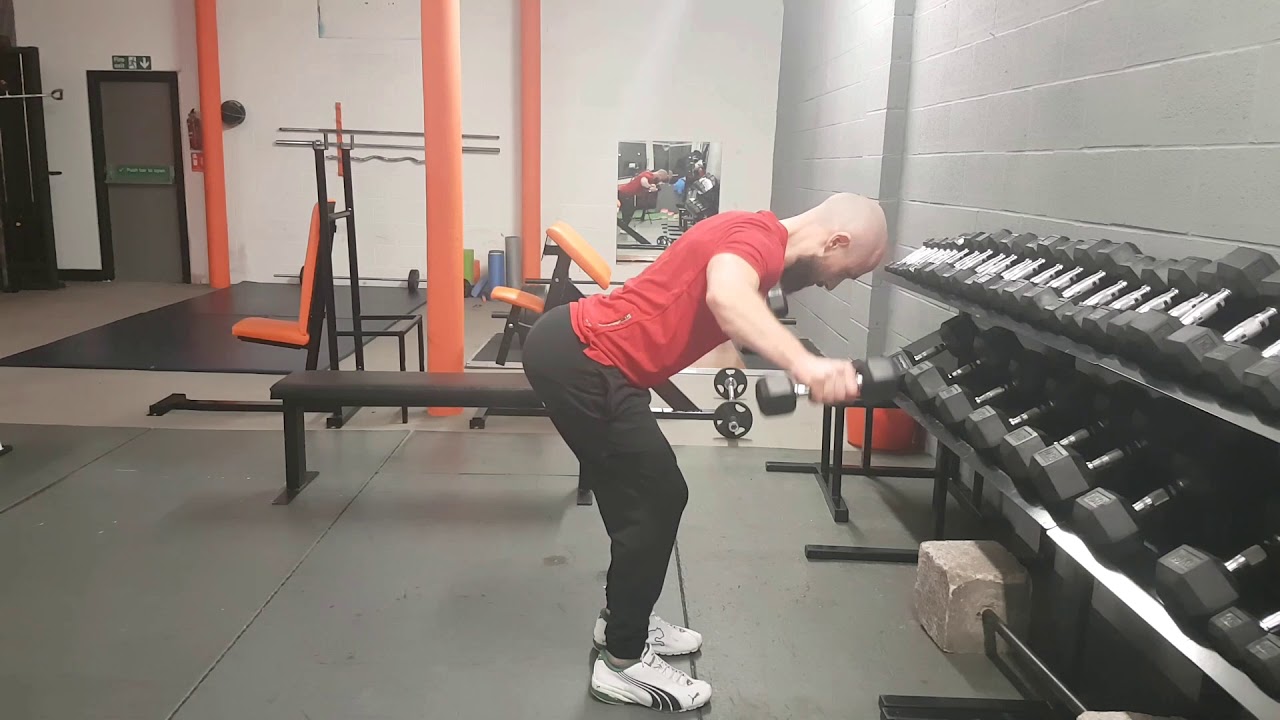 How to Dumbbell Bent Over Lateral Raise - YouTube