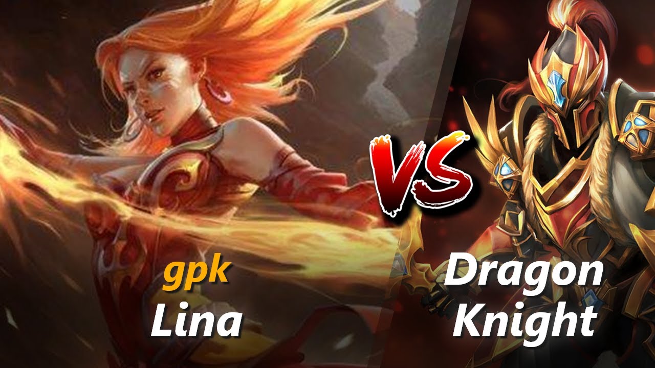 How to Lina mid vs Dragon Knight/Monkey King (feat. gpk) | First 10 ...