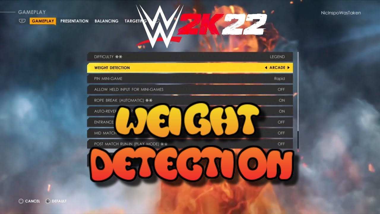 WWE 2K22 How To Change Weight Detection YouTube wwe-2k22-how-to-change-weight-detection-youtube