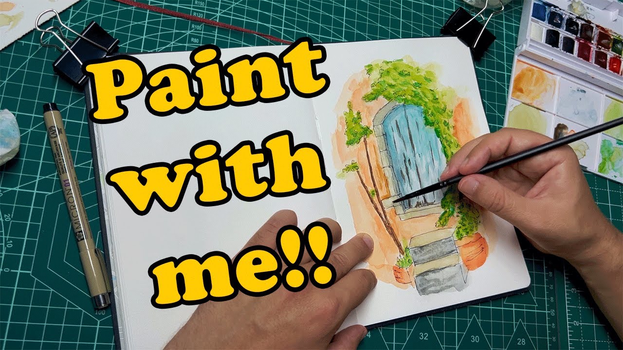 Paint with me in real time | Paint first Draw later - YouTube
