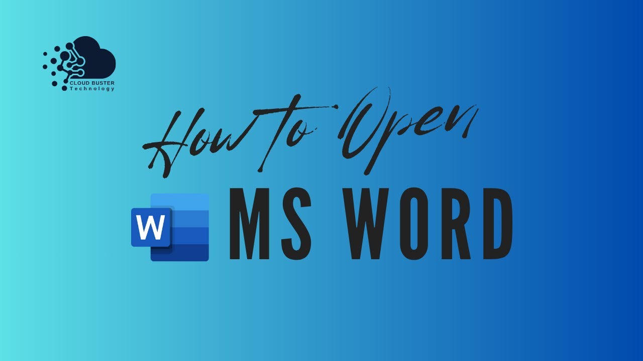 How to Open MS Word Windows 11 - YouTube