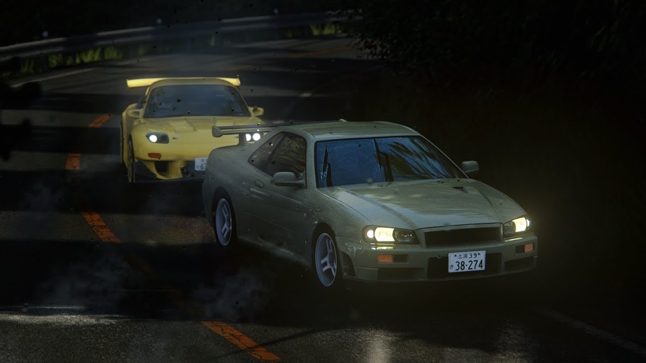 R34 Nür vs FD3S - YouTube