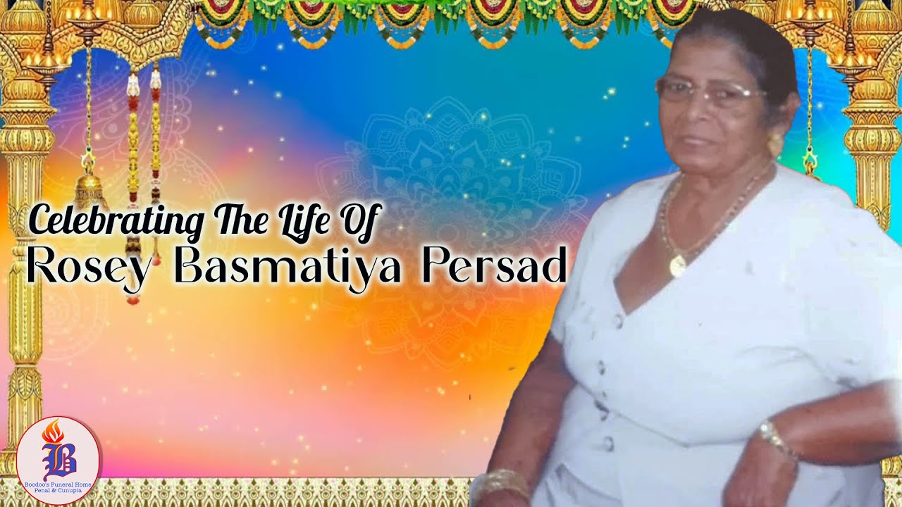 Rosey Basmatiya Persad Funeral Service - YouTube