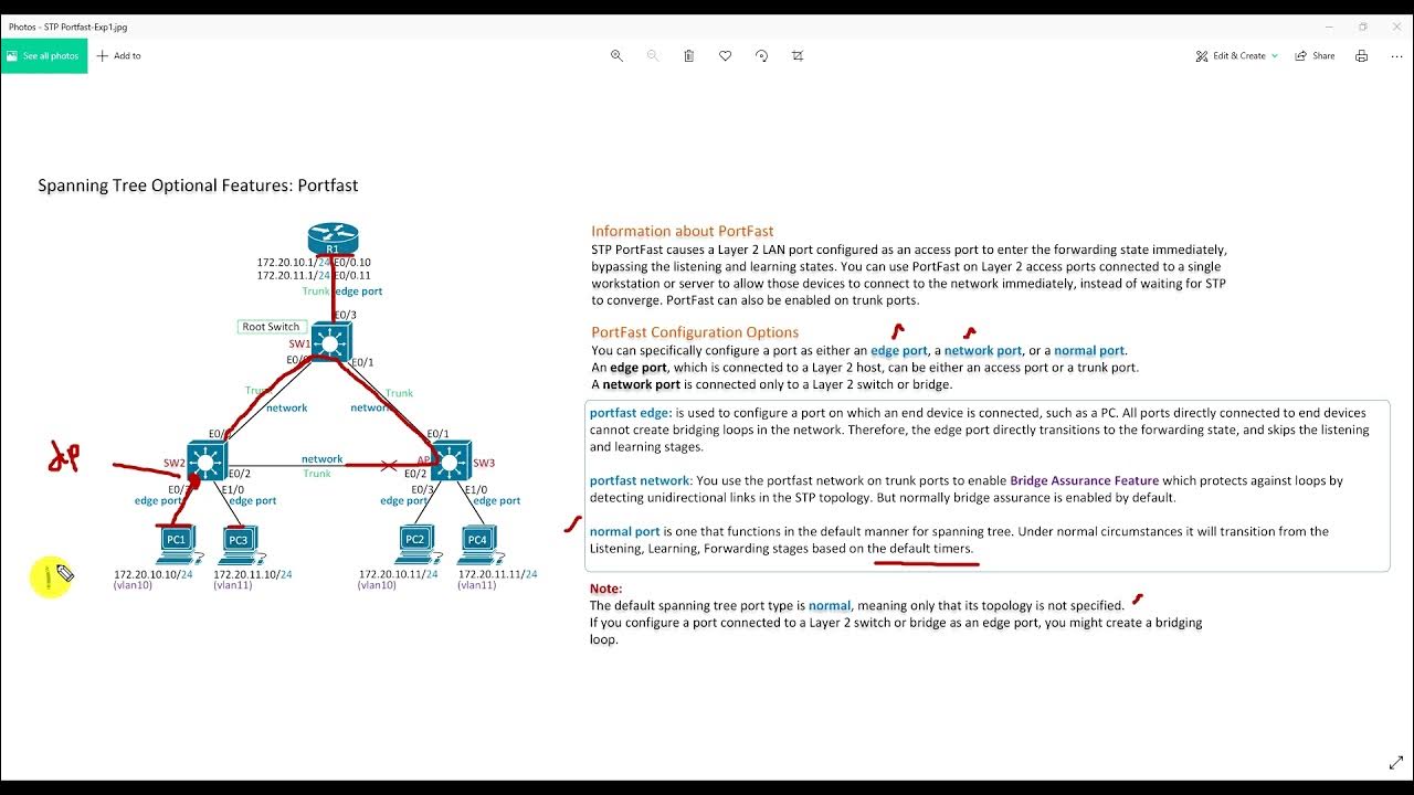 Spanning Tree Portfast Theory for CCNA and CCNP Students - YouTube