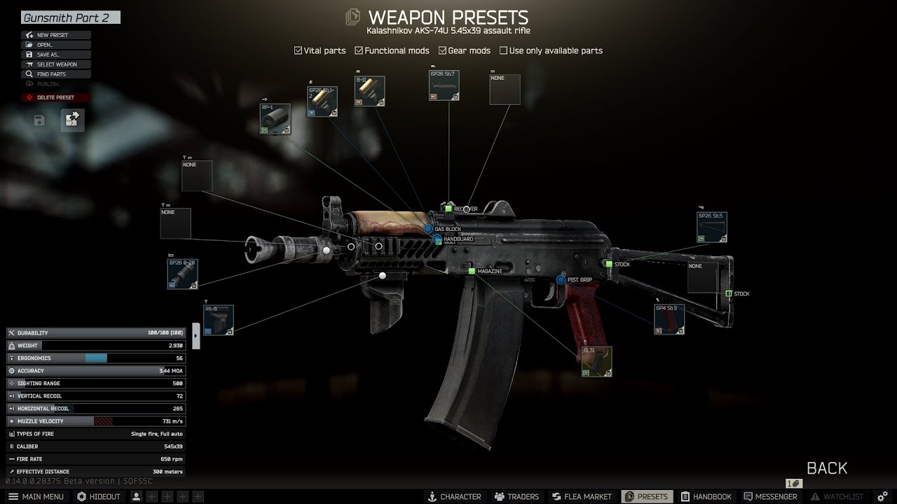 Gunsmith - Part 2 (PATCH 0.16 UPDATED) Escape From Tarkov - YouTube