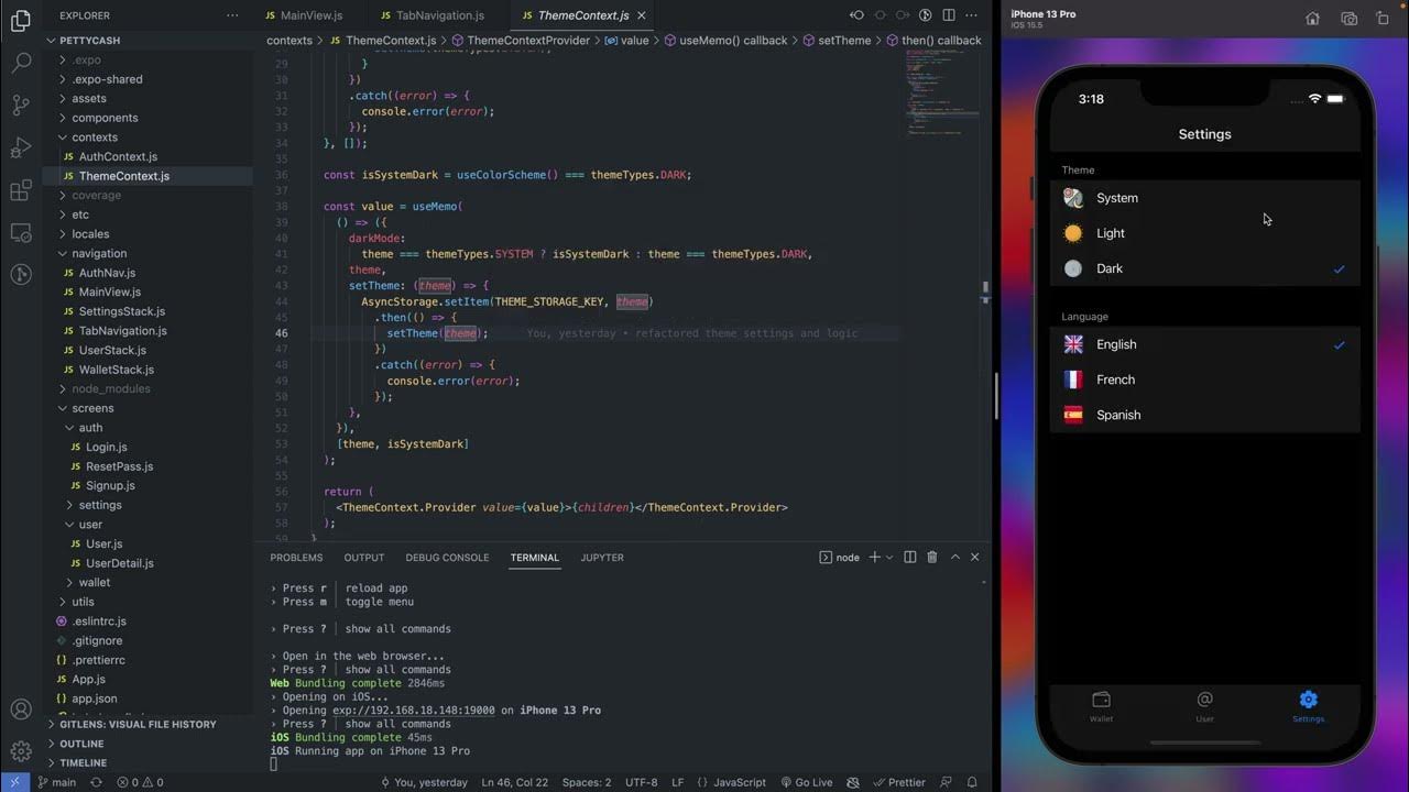Walkthrough a React Native App - YouTube