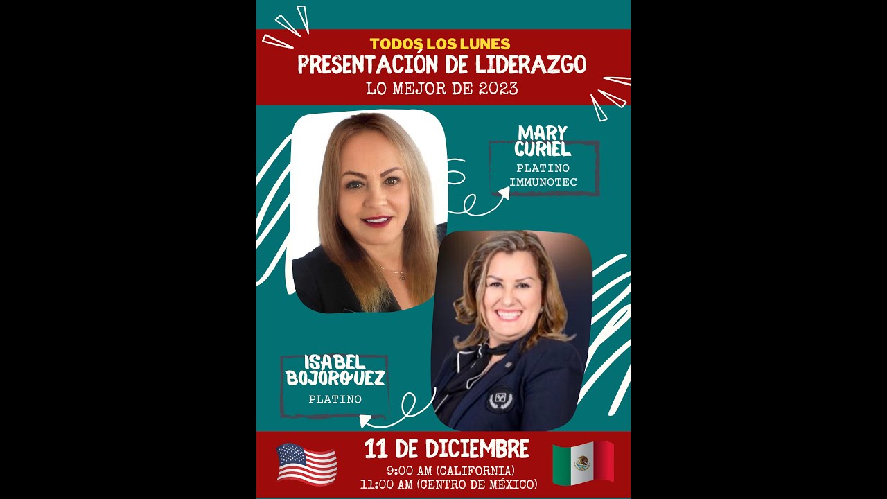 Presentación de Liderazgo con Mary Curiel (11 de Diciembre). Invitada ...
