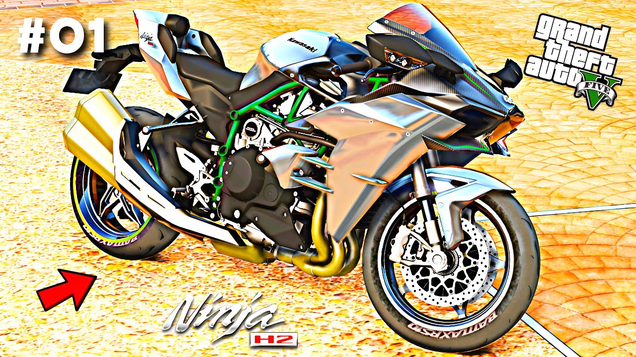GTA 5 : MICHAEL BUYING NEW KAWASAKI NINJA H2R | MICHAEL VLOGS #01 ...