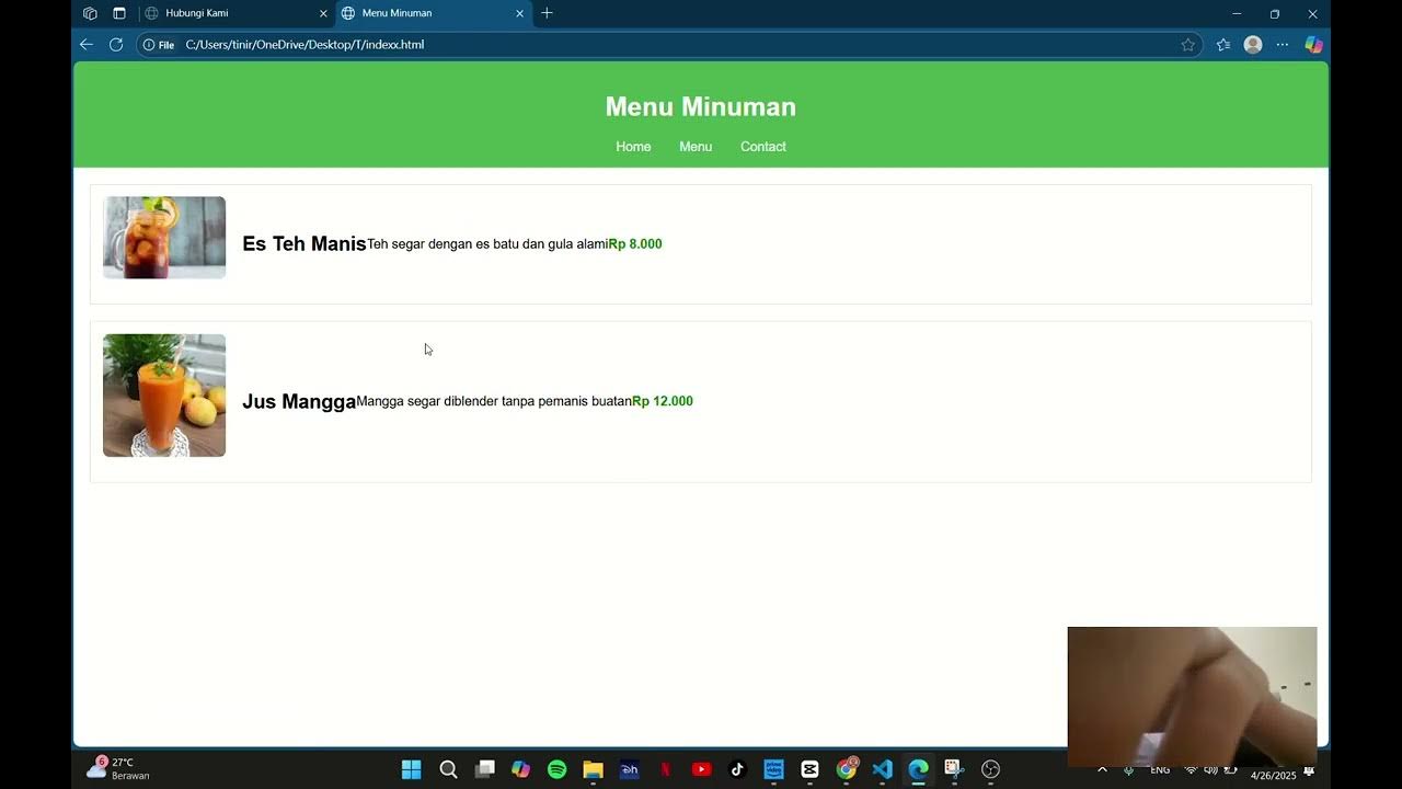 MPP 1 membuat 3page website menggunakan HTML, CSS, dan JavaScript. - YouTube