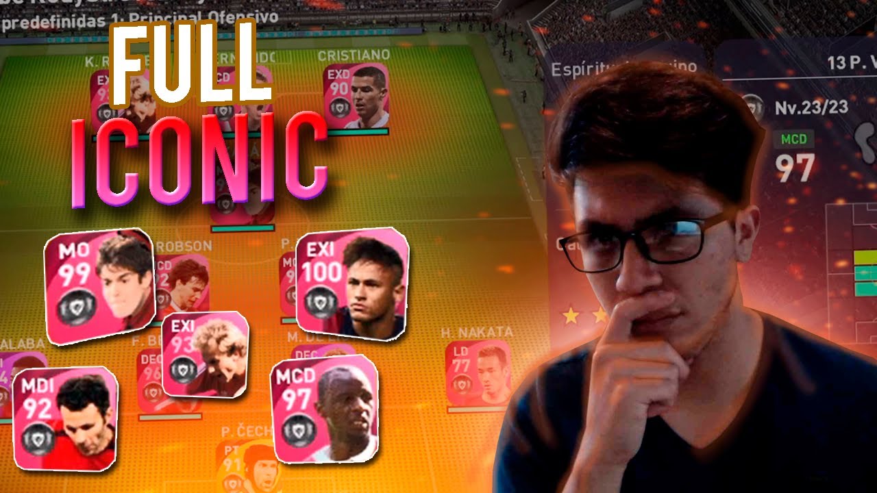 PLANTILLA FULL ICONIC 😍 *ME ENFRENTO a un ACLAMACION CAMPEON en PES ...