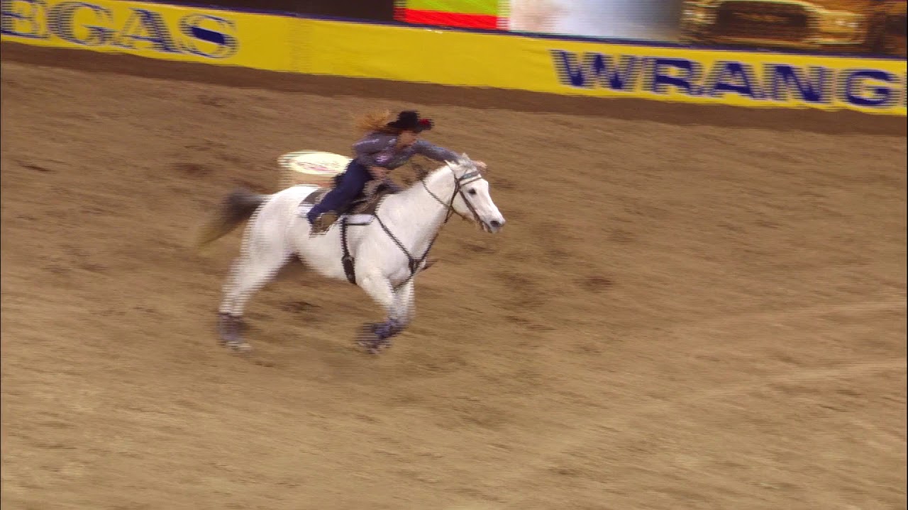 Emily Miller -2019 Wrangler NFR Rd 1 winner - YouTube