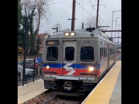 SEPTA Regional Rail Cynwyd Line: Silverliner V Train #717 Action At ...
