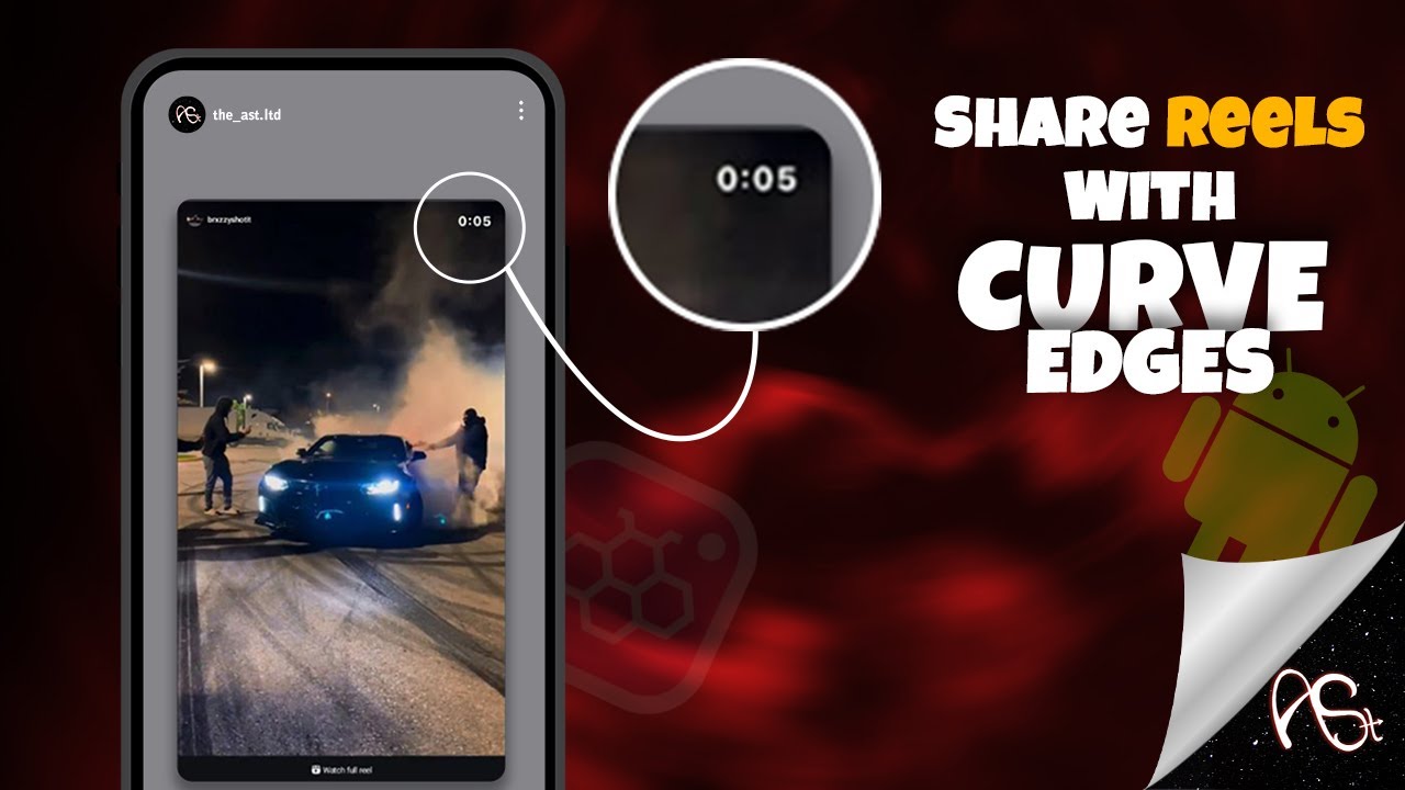 How to share reels with Curve/Round Edge on Android | iOS Instagram On ...