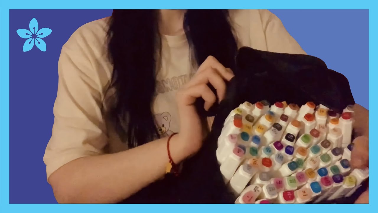 ASMR with markers | Drawing on your face, rummaging, soft spoken - for ...