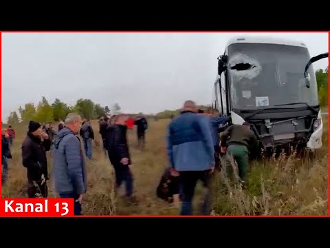 Sərxoş ruslar onları döyüşə aparan avtobusu əzərək bu hala saldılar