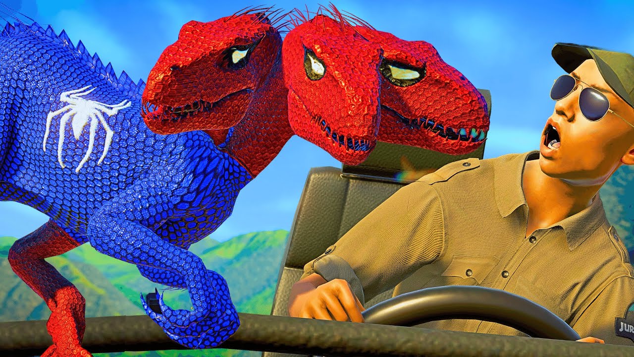 Spiderman Indoraptor Vs Venom Carnotaurus Dinosaurs Fightin #dinosaur ...