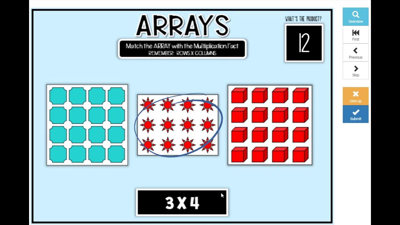 Multiplication Arrays Boom Cards - YouTube