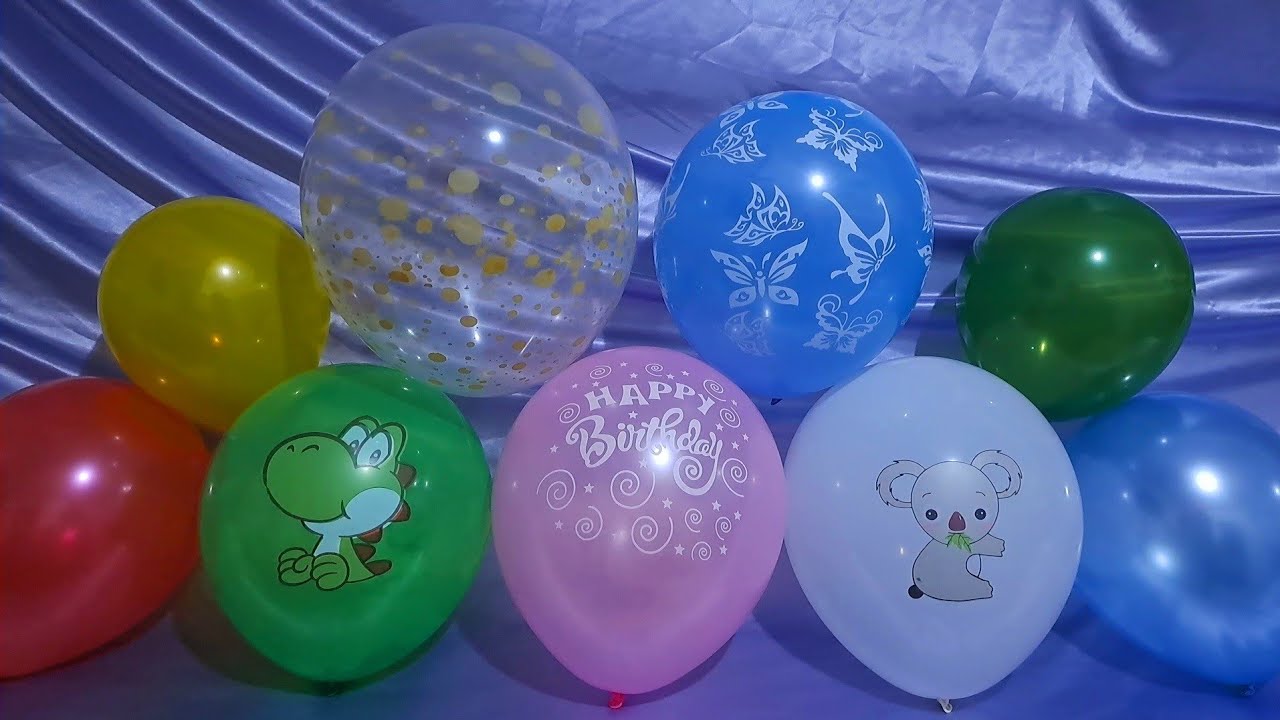 FUN BIRTHDAY BALLOONS POP PART 704!!! - YouTube