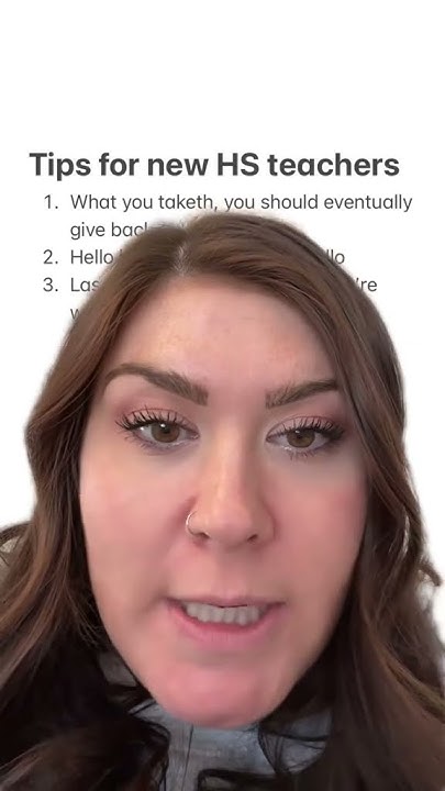 More tips for new hs teachers! - YouTube