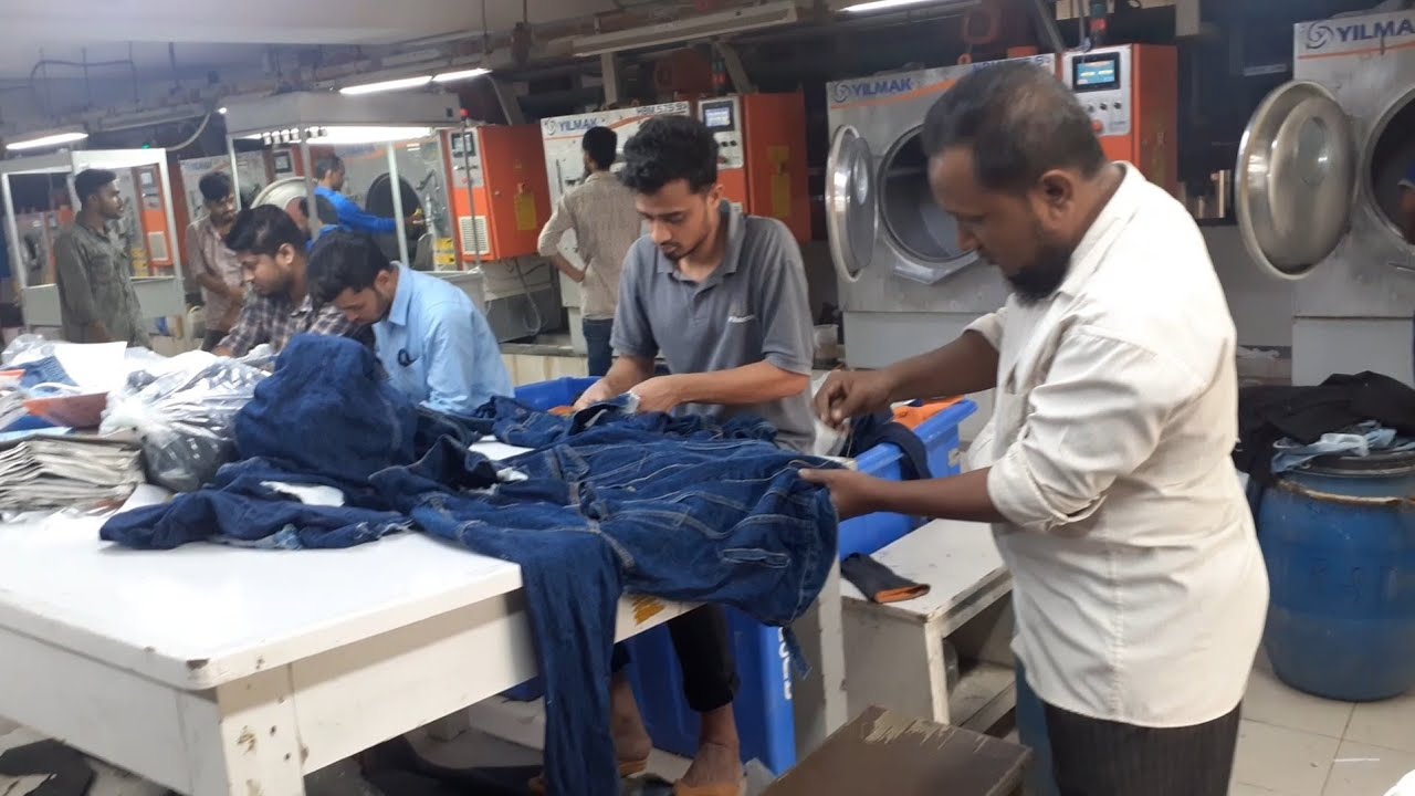 DENIM WASHING PLANT @ R&D#RANDOM WASH##denim - YouTube