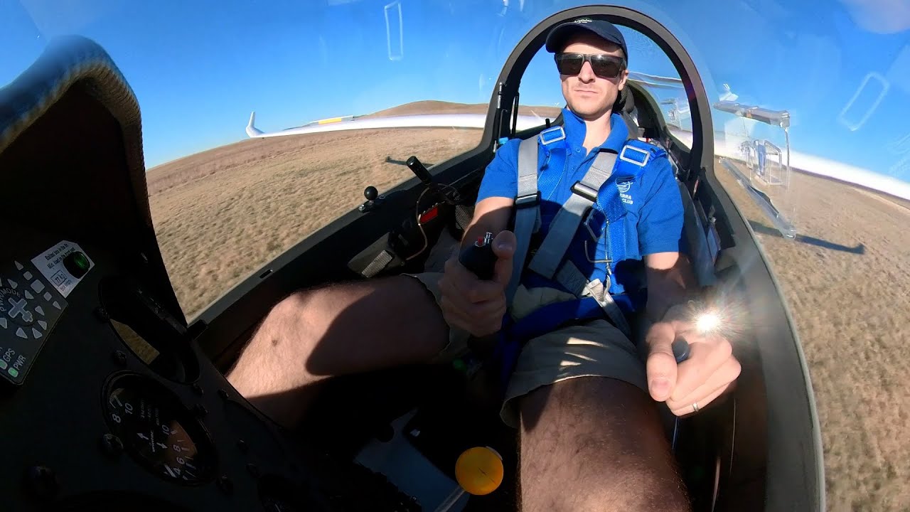 Take-off, climbing and landing in ENGINELESS glider - YouTube