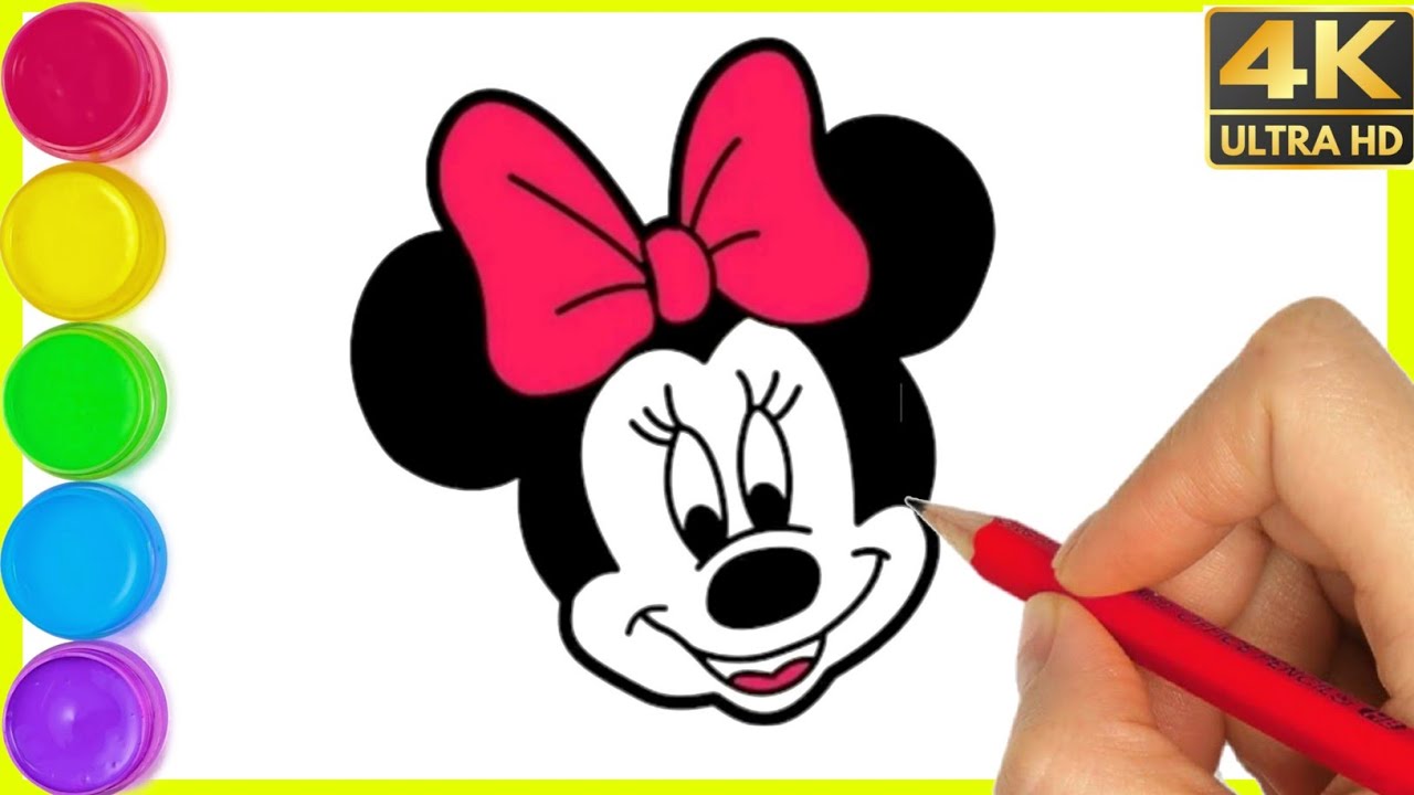 How to draw Mickey mouse easy step by step || How to draw cute Mickey mouse drawing for ...