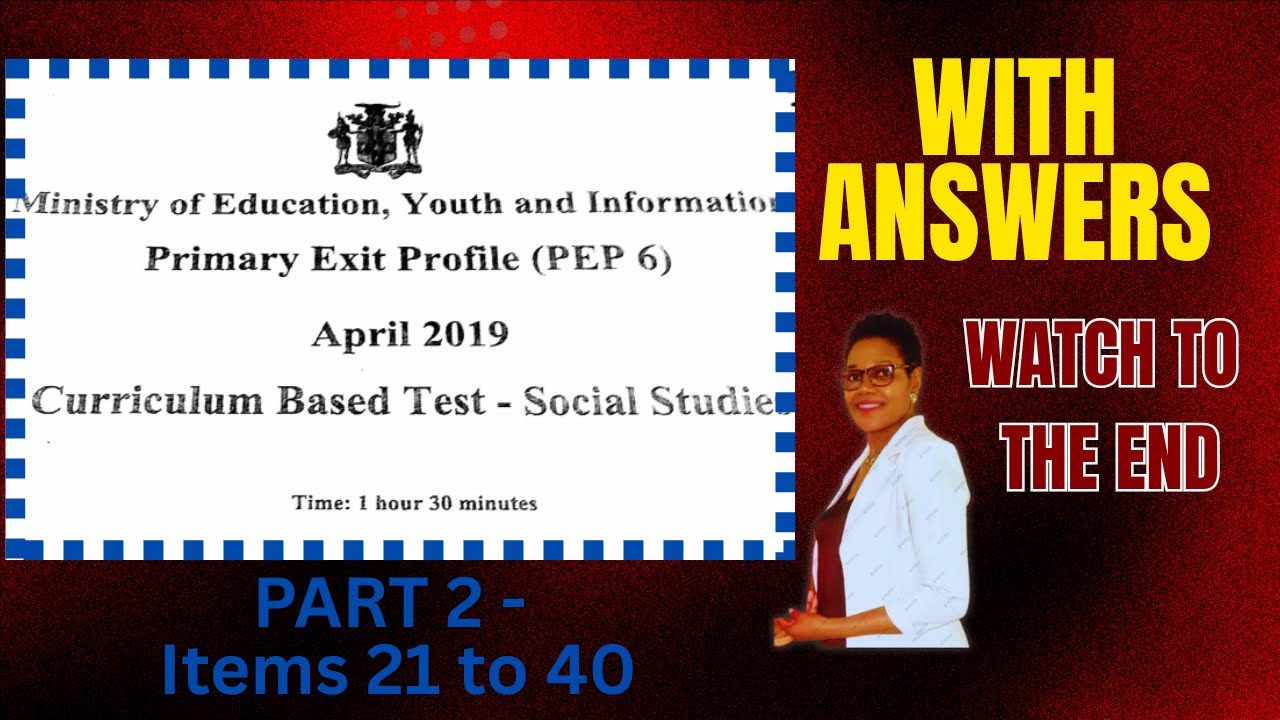 2019 Past Paper Answers Social Studies CBT MOE Curriculum Based Grade 6 ...