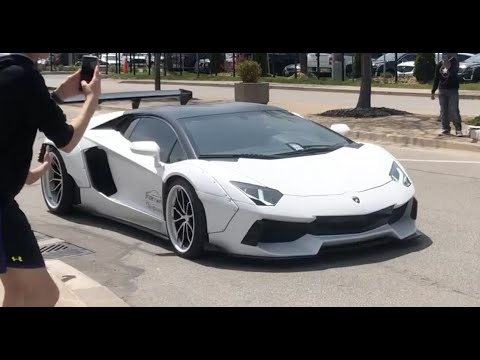 LOUD Supercars and Sports Cars SEND IT Leaving a Car Show! (Part 1 ...