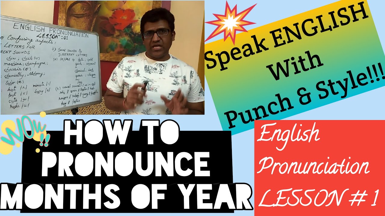 Eng Pronunciation Lesson # 1, How to pronounce Months of Year, Speak ...