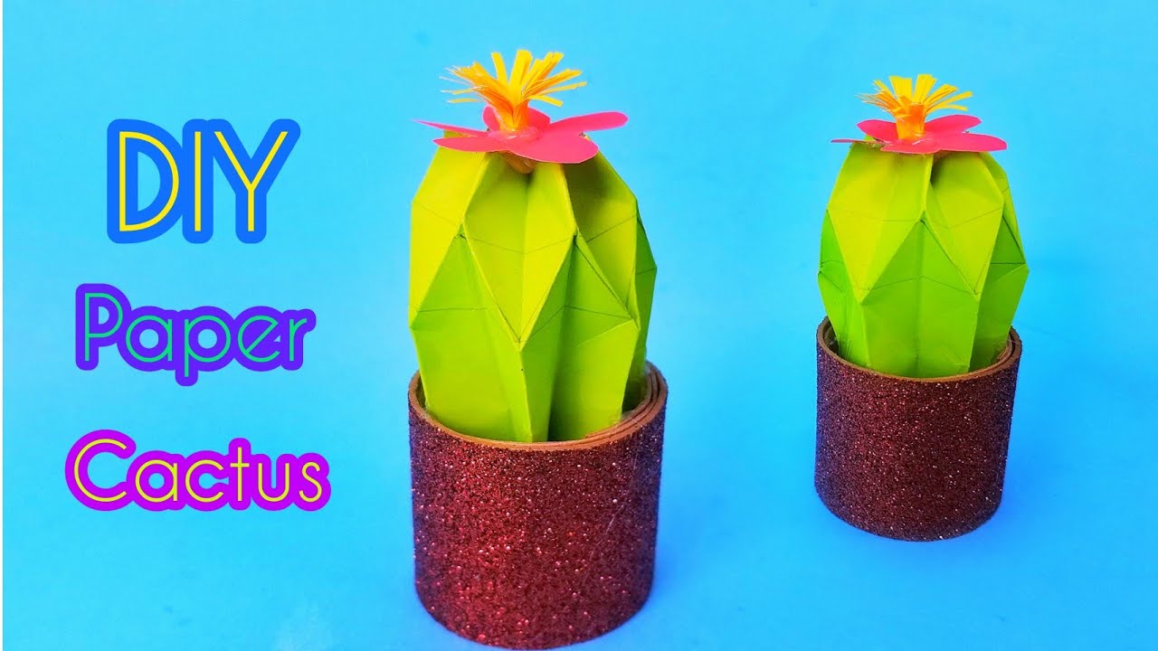 Paper Cactus || How To Make Paper Cactus At Home Easily - YouTube
