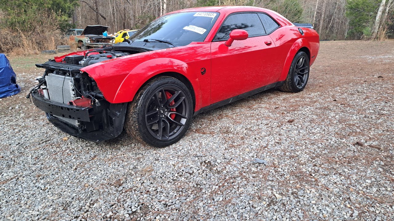 Copart challenger wide body scat pack test drive. let's give it the ...
