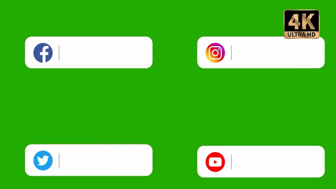 Social media animation pack green screen video free no copyright - YouTube